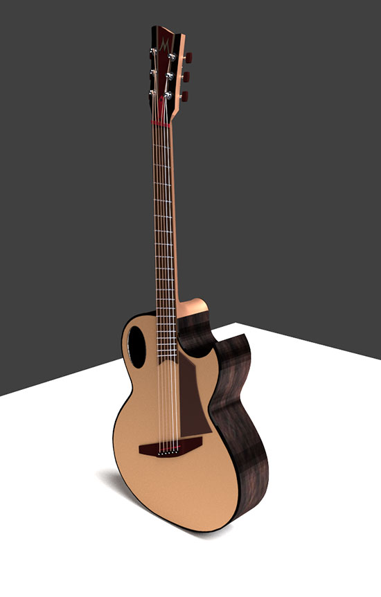 Brook Guitar Project Modelling in Blender Cycles – Mootzproductions